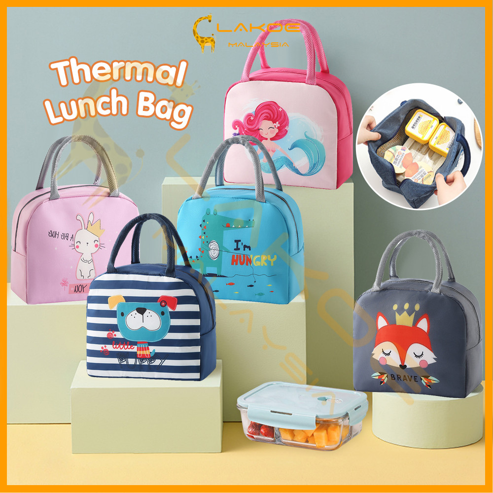lakoe Cute Lunch Box Bag Kids Lunch Bag Waterproof Lunch Bag Insulated Lunch Bag Thermal Office ...