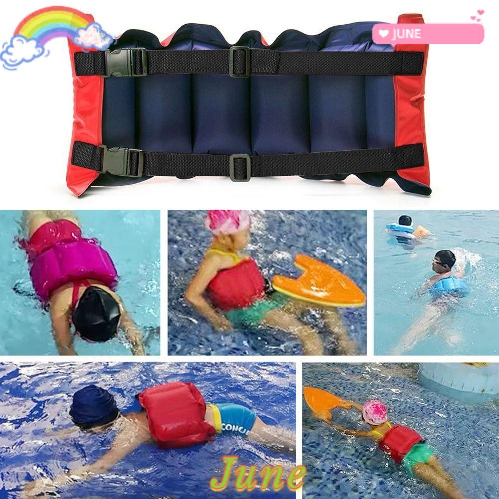 JUNE1 Swimming Training Waist Belt, Adjustable Float Inflatable Swim ...