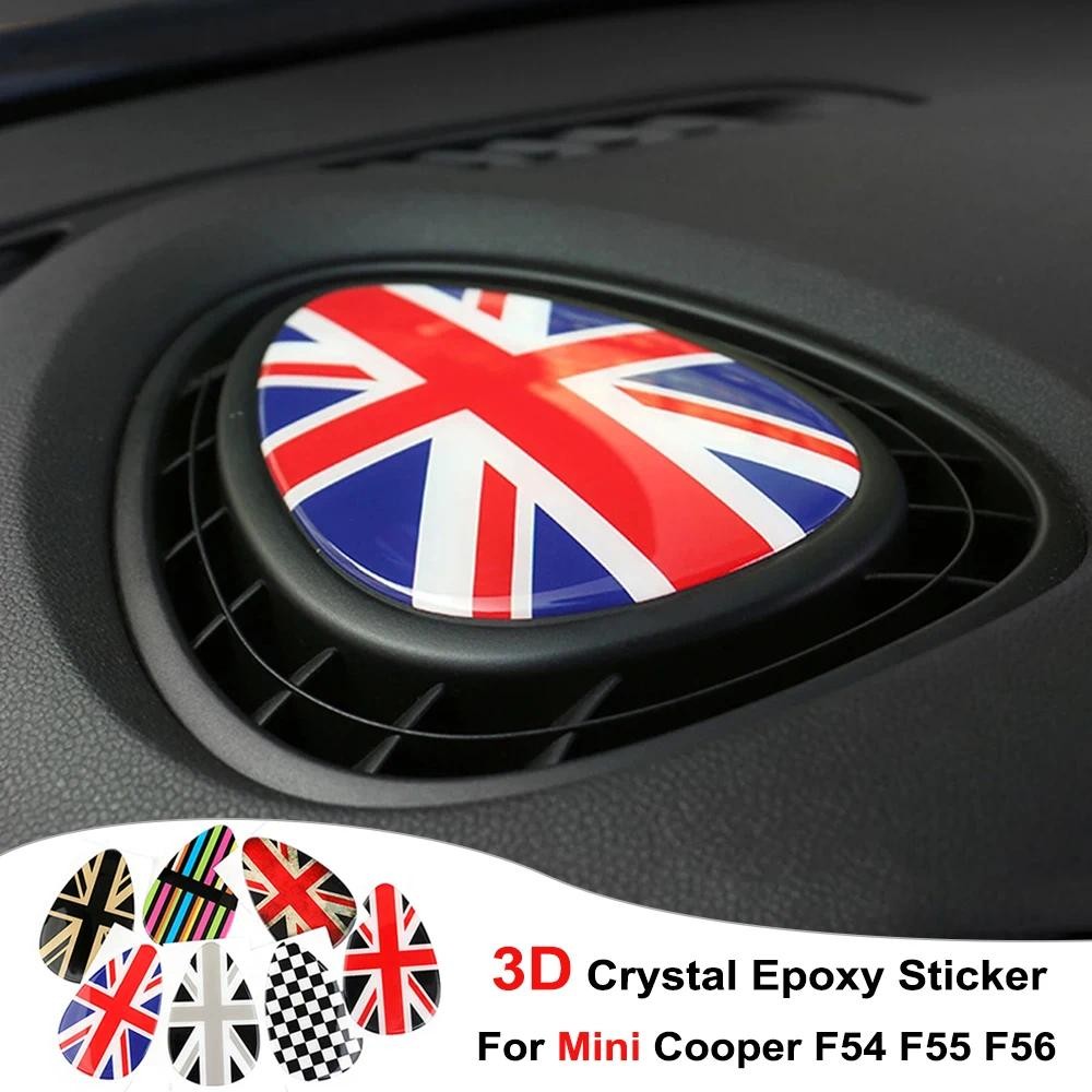 Dashboard A/C Vent Outlet 3D Crystal Union Jack Epoxy Sticker Decal ...