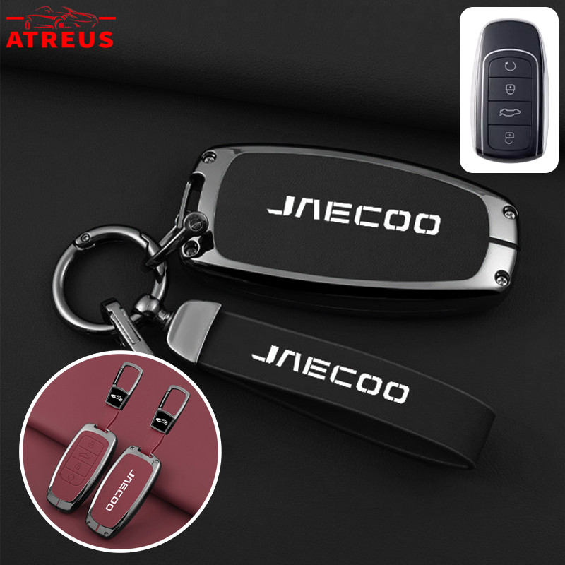 Jaecoo J7 J8 Car Key Case Zinc Alloy Leather Key Cover Full Wrap Cover ...