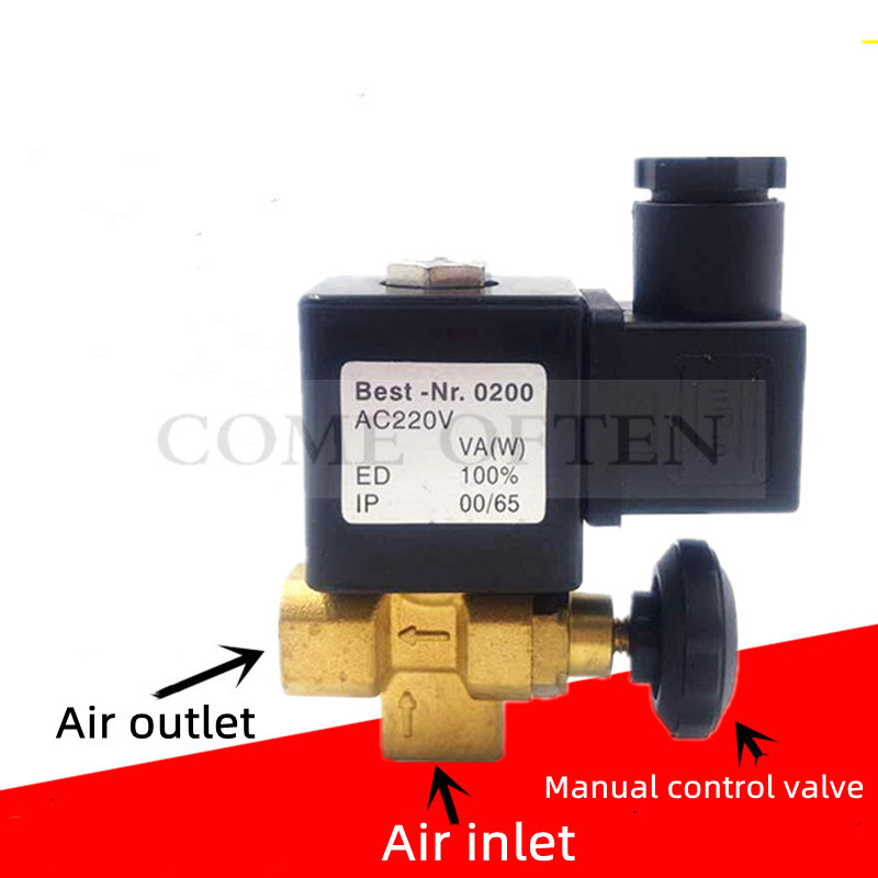 2-Position 2-Way Adjustable Steam Solenoid Valve TJF-08 G1/4" Hot Table Iron Steam Valve Ac220v ...