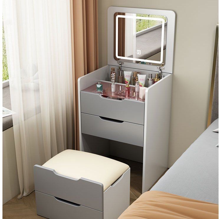 Solid wood dressing table,small bedside storage cabinet,folding ...
