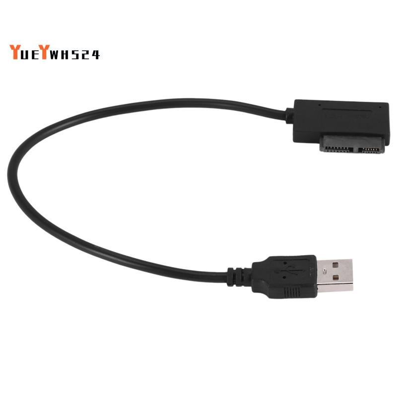 USB Adapter PC 6P+7P CD DVD Rom SATA to USB 2.0 Converter Slimline Sata 13 Pin Drive Cable for ...
