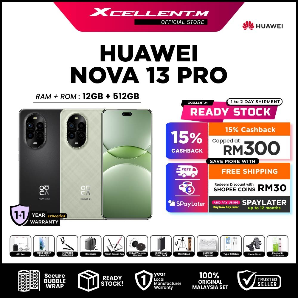 HUAWEI Nova 13 Pro [12GB RAM 512GB ROM] - Original HUAWEI Malaysia | Shopee Malaysia
