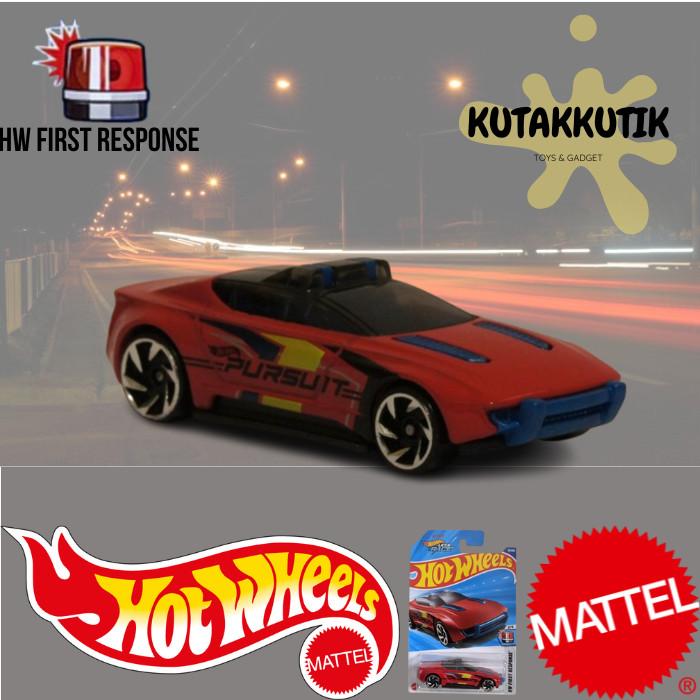 MERAH Hotwheels Police Sedan Car Alpha Pursuit Red Lot F 2025 HW First ...