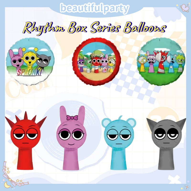 New product Sprunki Plush rhythm box game aluminum film balloons Raddy ...