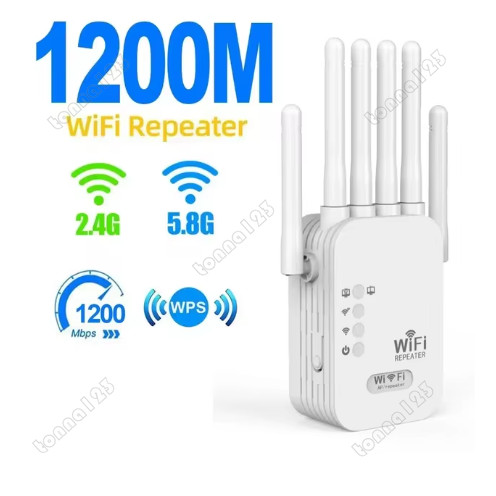 1200Mbps WiFi Repeater Wireless WiFi Signal Repeater Extender High Gain ...