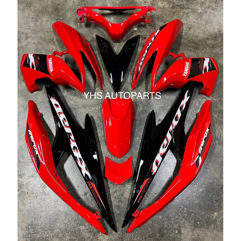 Coverset NVX V1 NVX 155 V1 Red Black Cover Stripe Aerox | Shopee Malaysia
