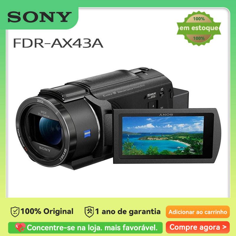 Sony HDR AX43A 4K Handycam with Exmor R CMOS Sensor Digital Camera 4K ...