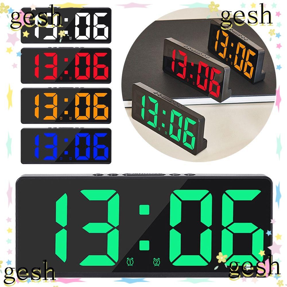 GESH1 Alarm Clock Bedside Table Number Clock Backlight Temperature Calendar Large Number ...