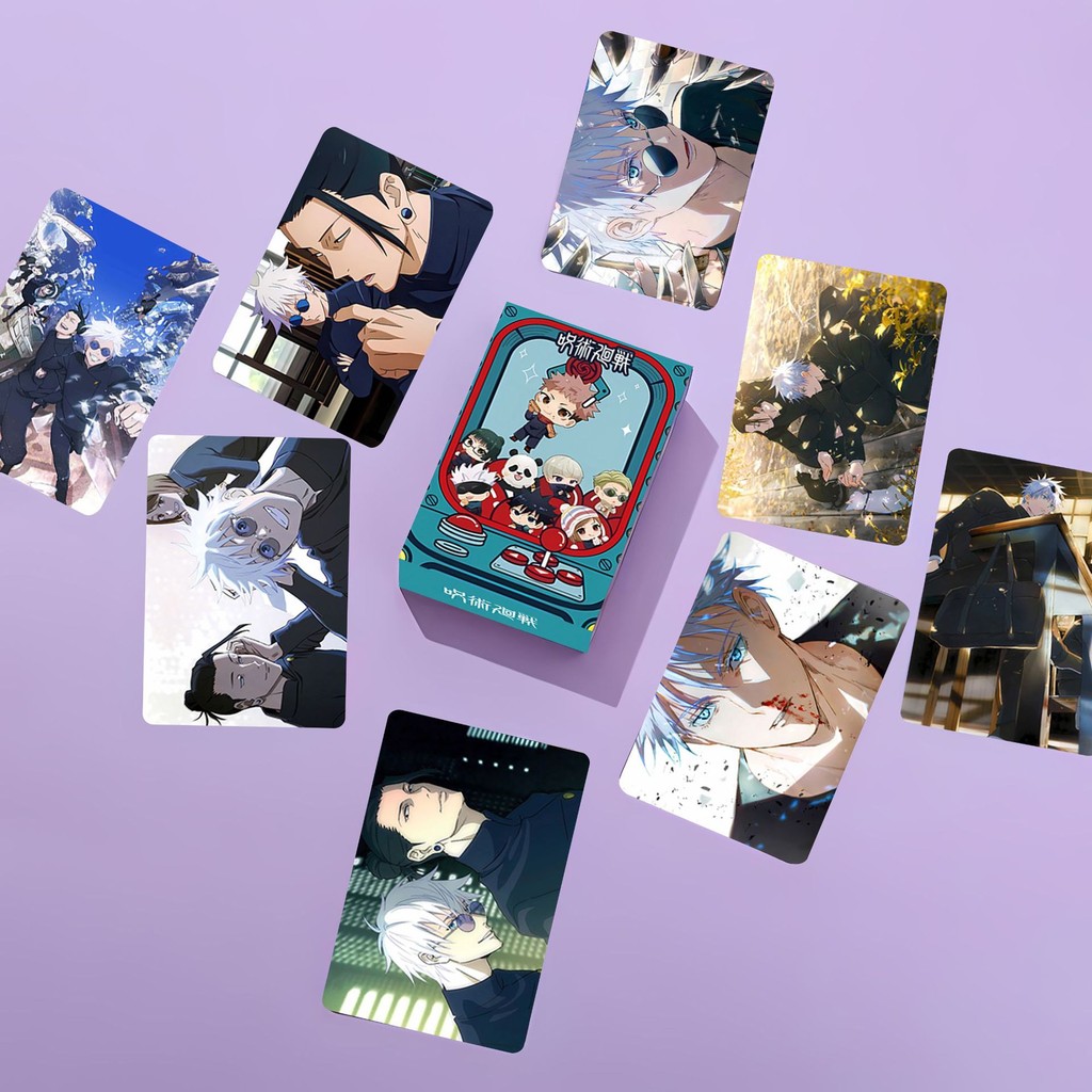 50-92pcs Manga Manhwa Jujutsu Kaisen Laser Holographic Lomo Cards ...