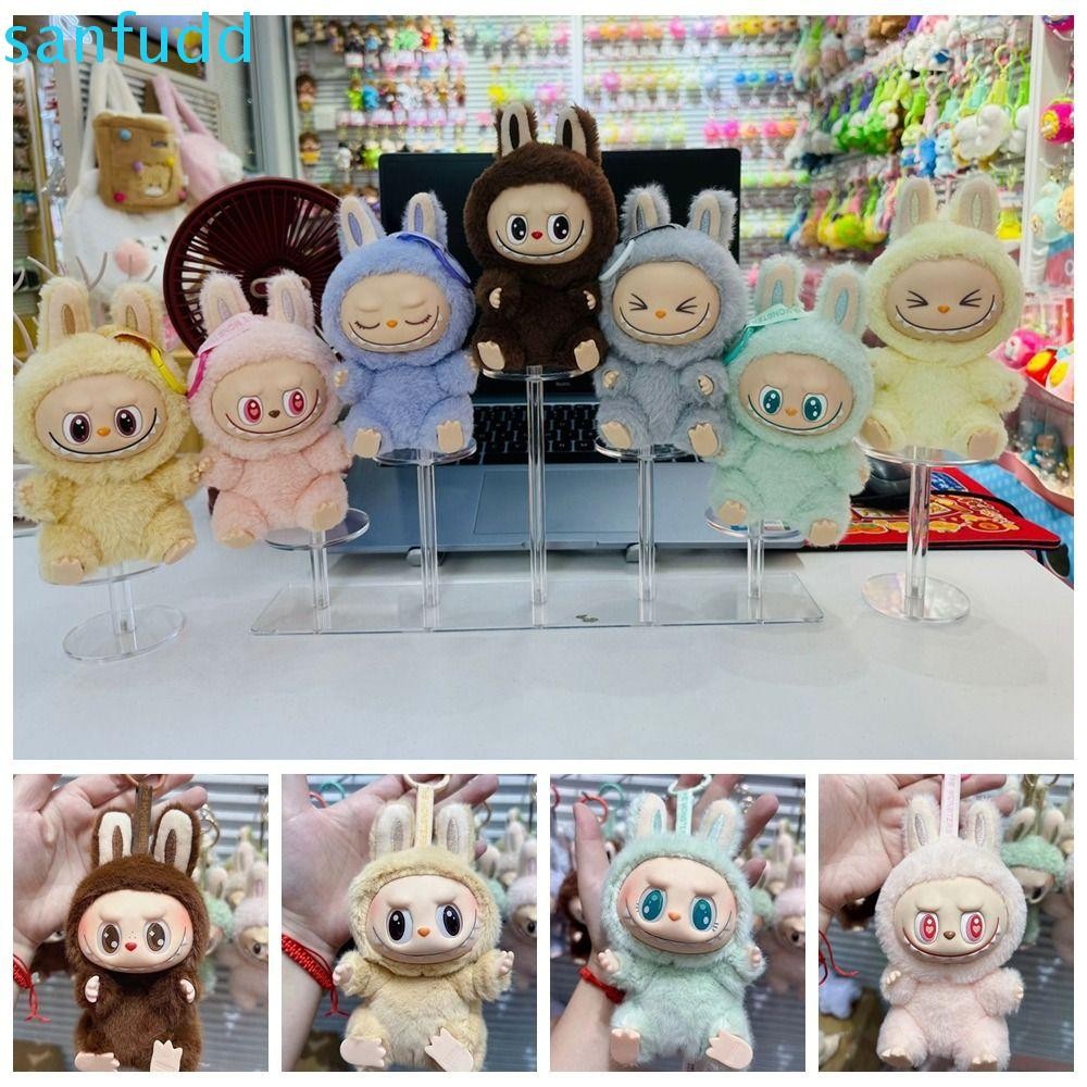 SANFUDD Labubu Doll Figurine, Pop Mart Cartoon Labubu Plush Pendant ...