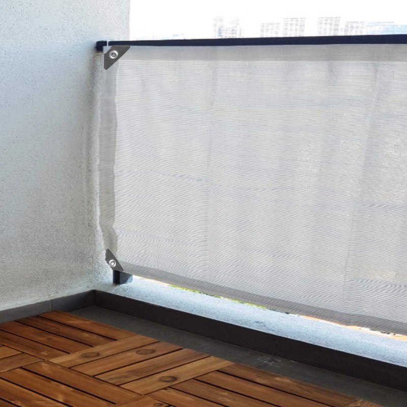 White Balcony Privacy Sun Shade Net Outdoor Sunblock Shade Mesh ...