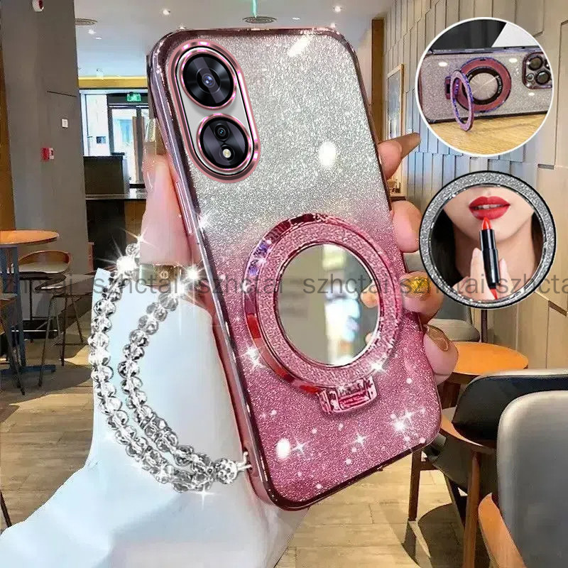 Casing OPPO A60 A38 A18 A58 A78 5G A98 5G A17 A17K A16K A16 A15S A15 Luxury Electroplated ...