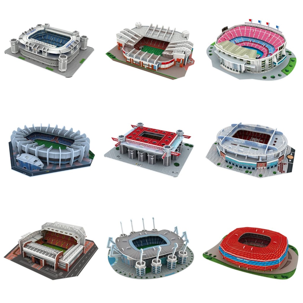 Stadium Mini Puzzle Miniature Mini Football Stadium 3D Puzzle European ...