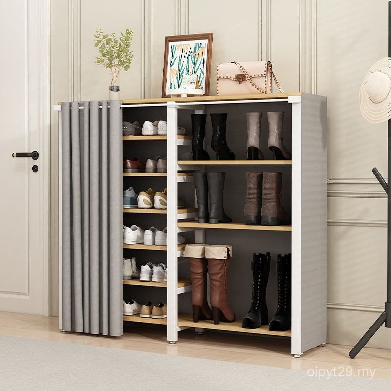 Rak kasut sederhana, pintu masuk rumah, banyak lapisan dan tahan debu ...
