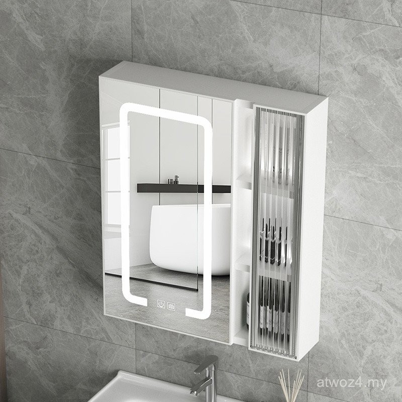 Ll Wash Simple Bathroom Mirror Cabinet Wall-Mounted Toilet Waterproof ...