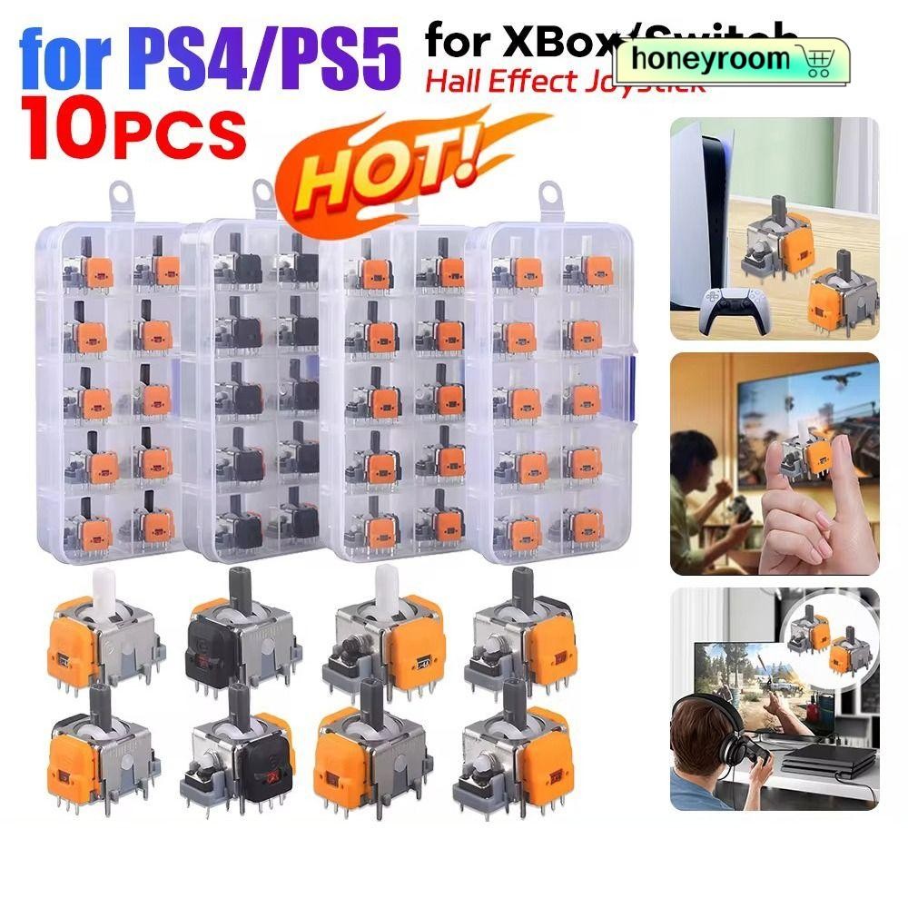 HONEYROOM 10PCS Hall Effect Joystick, Analog Sensor for Playstation 5 ...