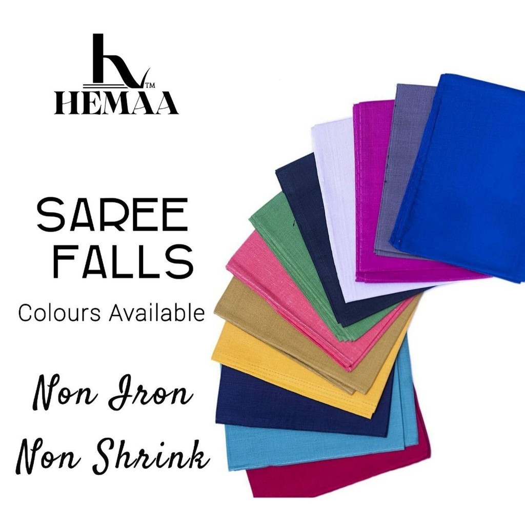 Saree Falls Polyester Pastel Colours | Shopee Malaysia