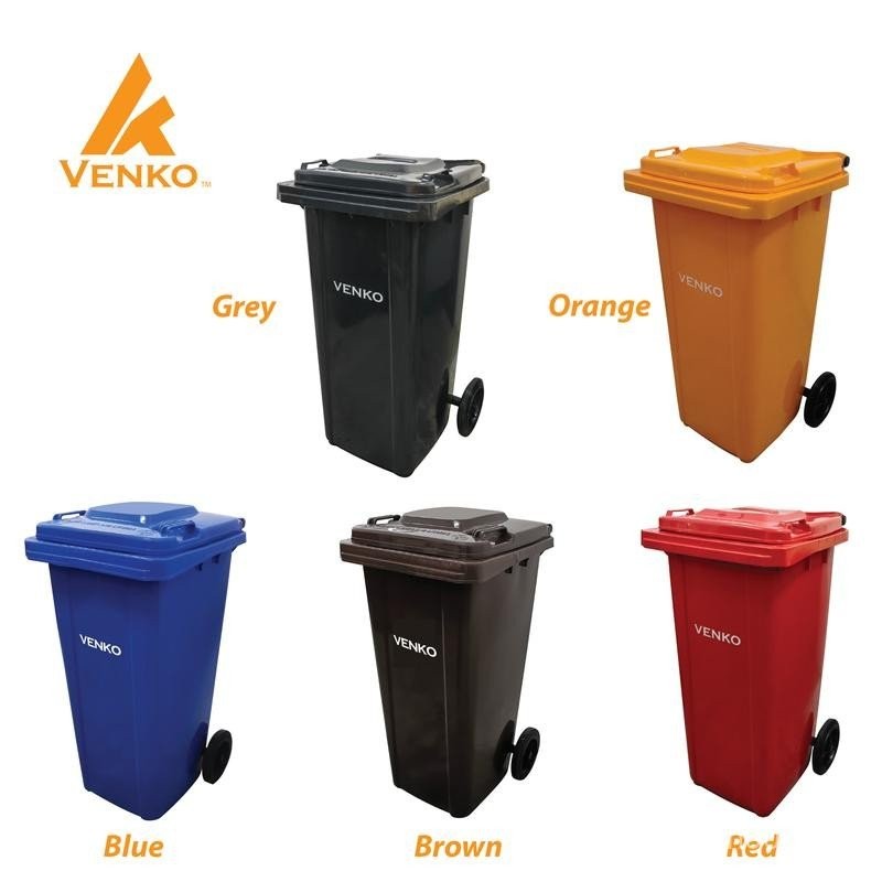 [100l/120l/240l] Venko Movable Trash Can/Large Green Trash Can 2 Wheels ...