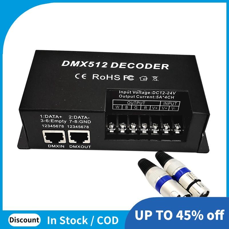 512 4 Channel Decoder Stage LED Lighting Controller PWM Dimmer Driver ...