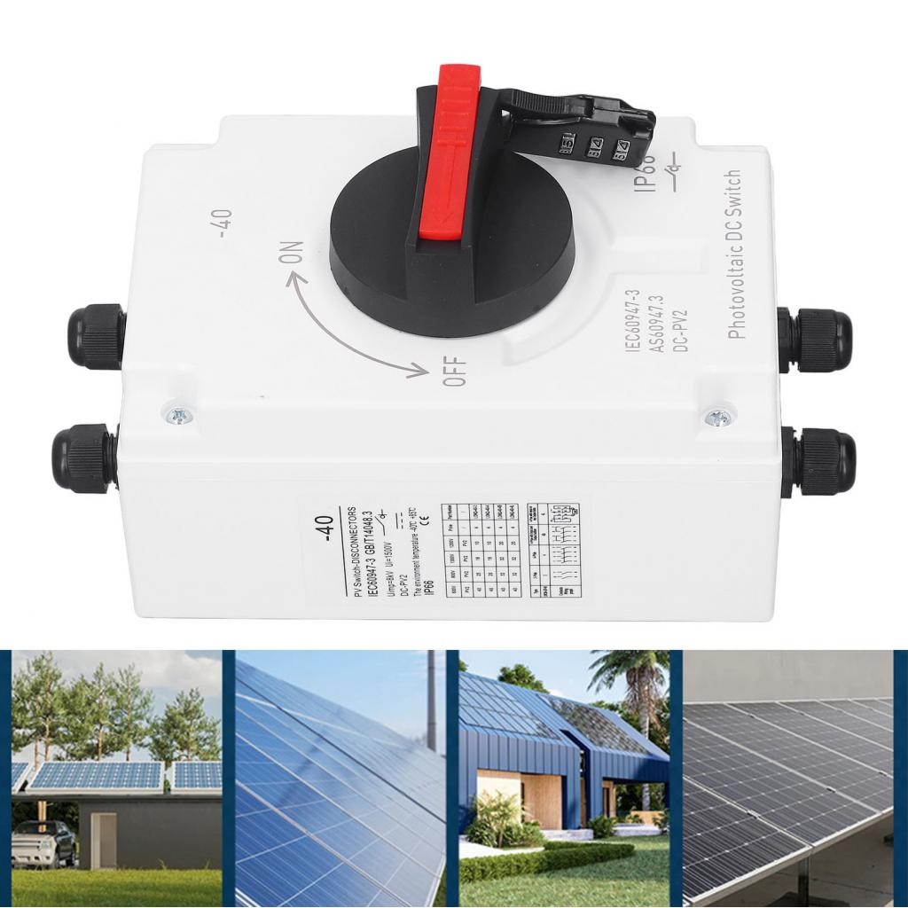 Treee DC Solar Disconnect Switch for Panel RV 32A DC1200V IP66 Rooftop Isolator with Flame ...