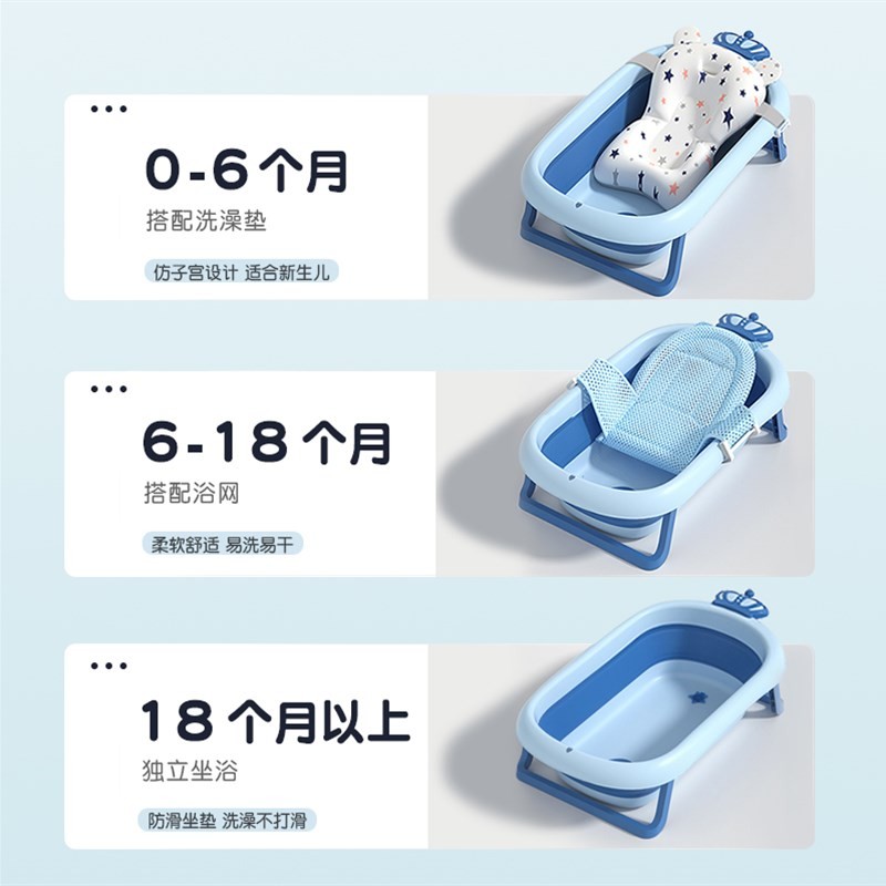 Tab Mandi Bayi Ying Baharu Boleh Dilipat Bayi Duduk dan Baring Baldi ...