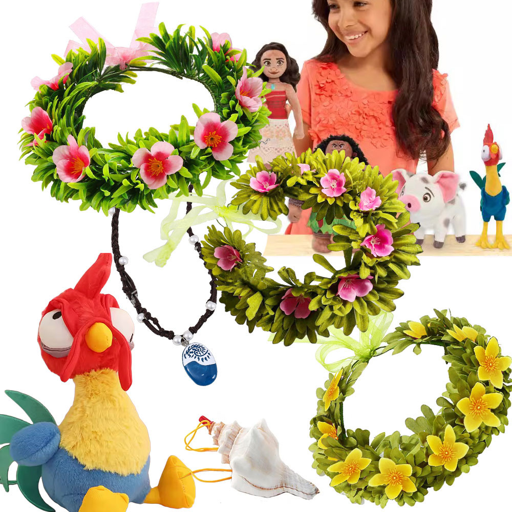 Ocean Voyage Tribe Moana Floral Garland Summer Role Play Headwear ...