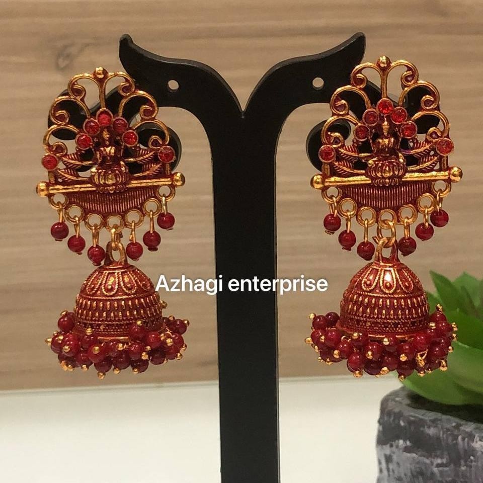 Amman Design Jimiki // Light weight - Medium Size Jhumka Earrings ...