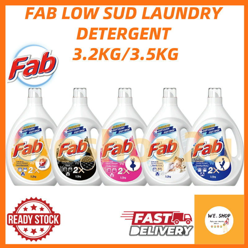 READY STOCK!!! Fab Low Sud Laundry Detergent Liquid 3.2kg/3.5kg | Shopee Malaysia