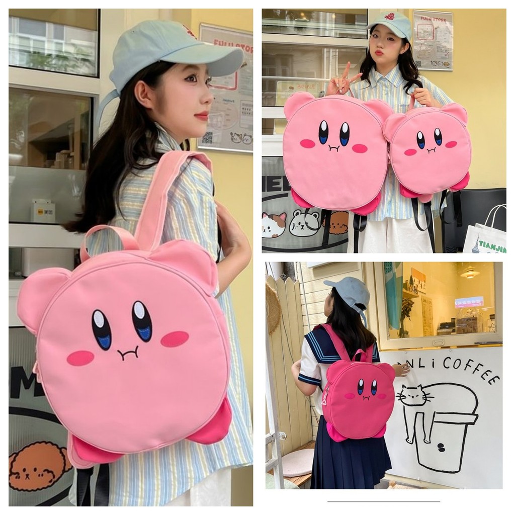 Star kirby Backpack Female Cartoon Anime Japanese Children Girls All ...