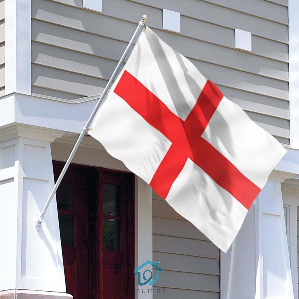 English Eyelets Flag 33ft Fabric St Georges England Bunting 30 Flags ...
