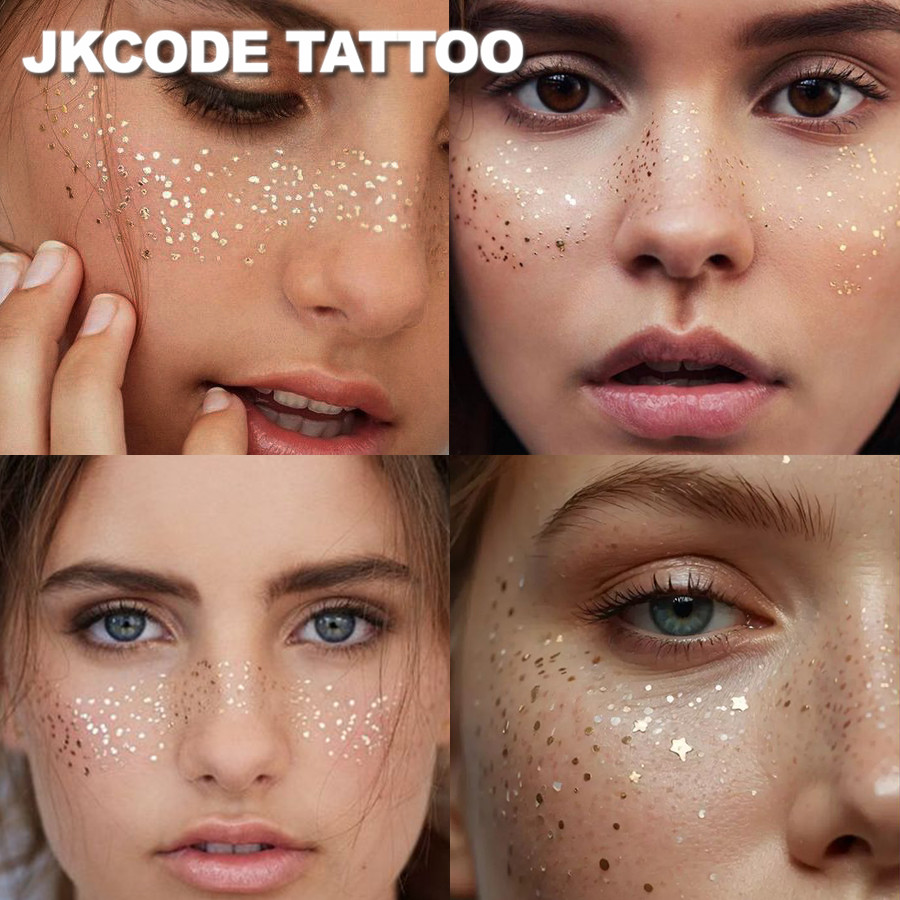 Christmas Halloween PARTY Wedding Makeup Metal Glittering Face ...