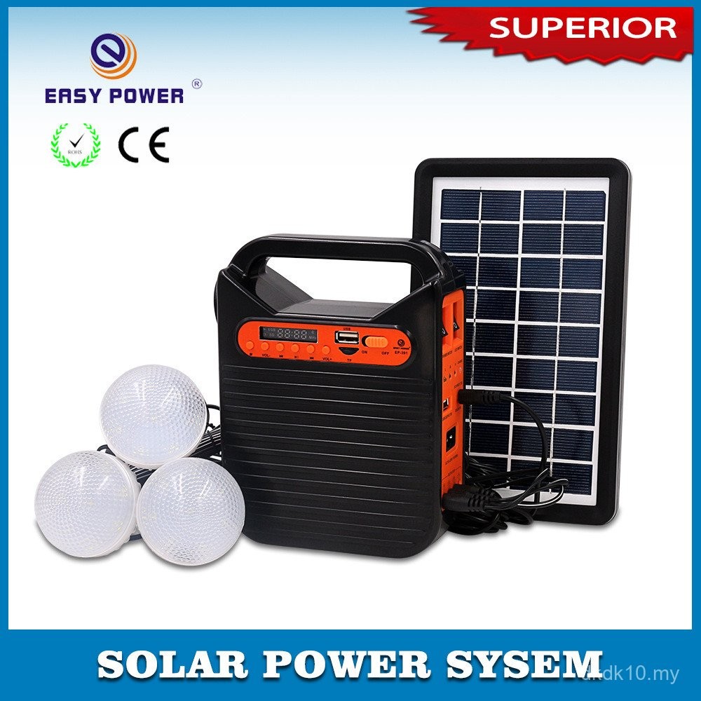 Portable Rechargeable Solar System Backup Power Supply Solar Small ...