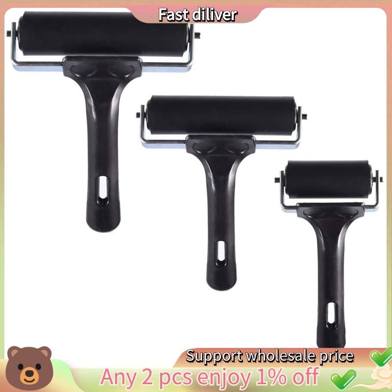 3 Pack Soft Rubber Brayer,Rubber Brayer Roller Paint Brush Ink ...