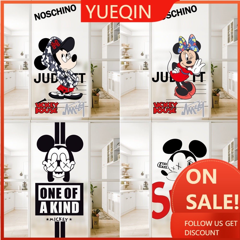Anti Peeping Glass Sticker Cartoon Donald Duck Mickey Mouse Glue Free ...