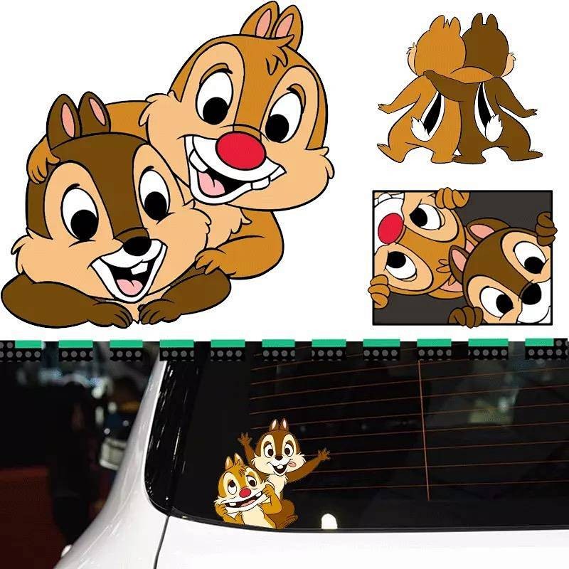 Vehicle Sticker Bumper Stickers Cartoon Chip 'N' Dale Squirrel Brothers ...