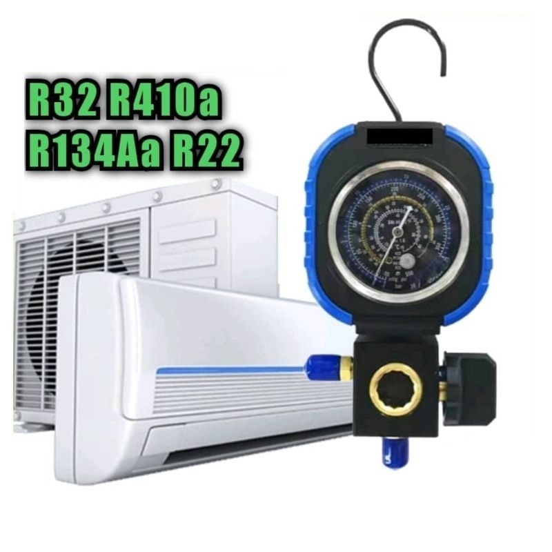 365DIY Manifold Gauge GAS METER R32 R410a R22 R134a Low Pressure Single Gauge Aircond | Shopee ...