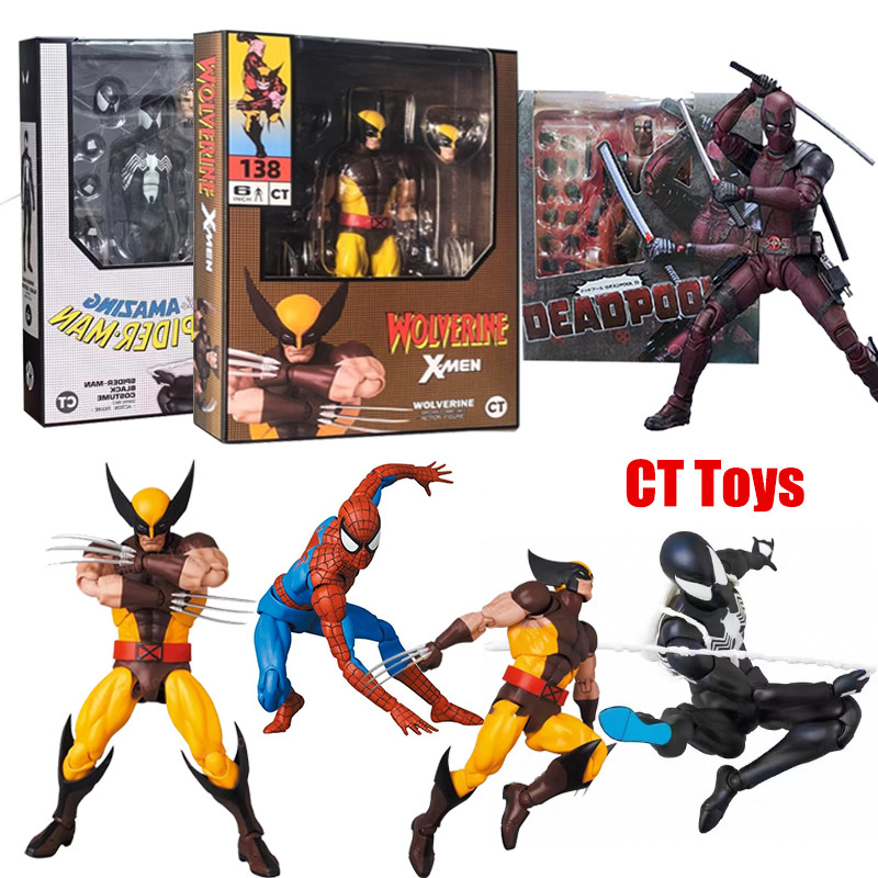 Mafex 138 Wolverine Action Figure SHF Deapool Articulado Mdoel | Shopee ...