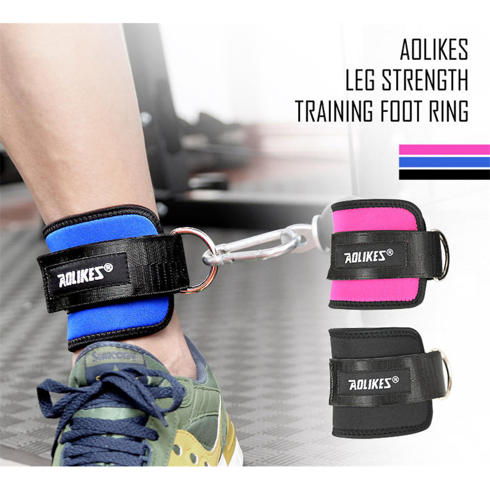 1Pcs Cable Ankle Straps For Cable Machines Leg Exercises Double D-Ring ...