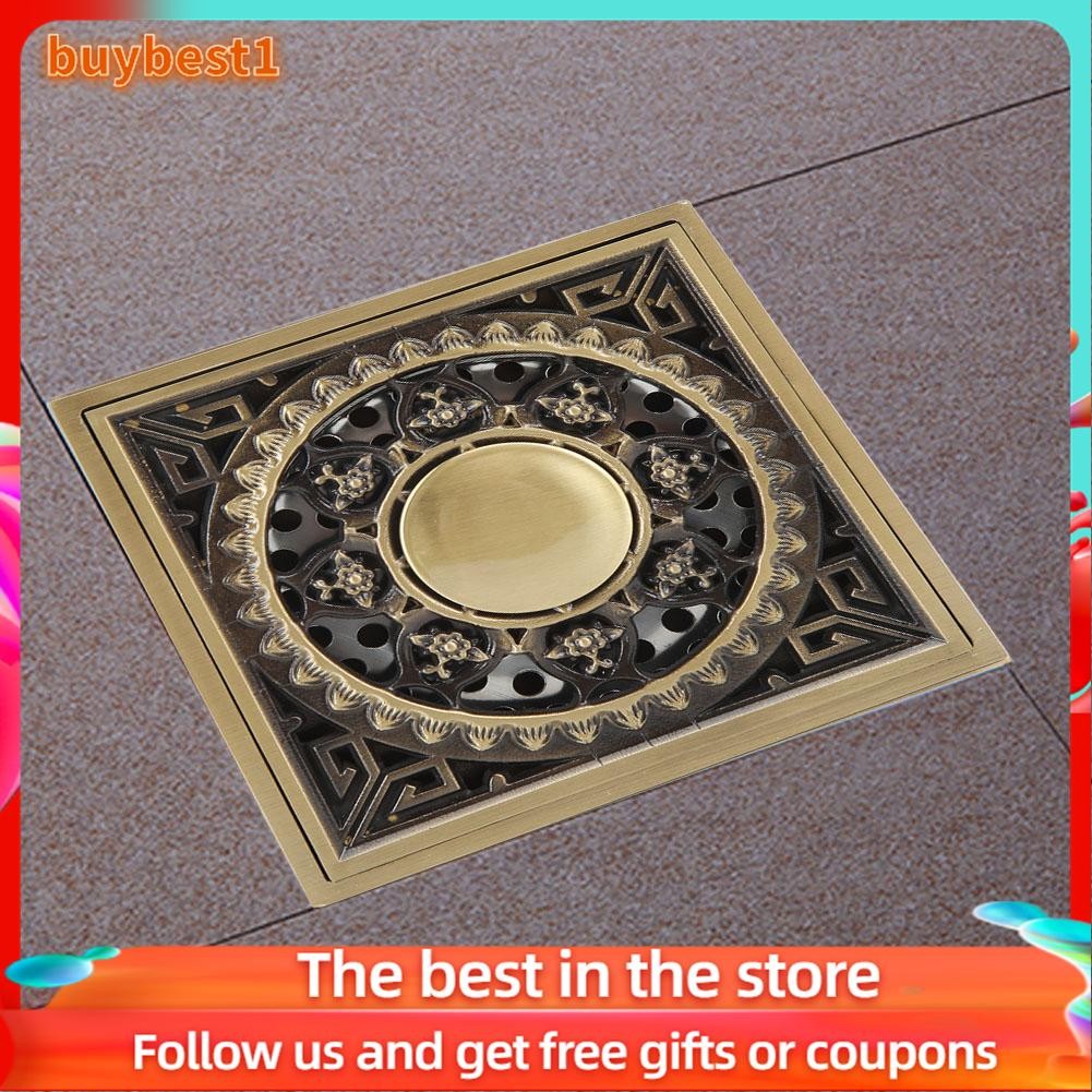 Buybest1 10 X Cm Brass Gold Shower Drain Floor Waste Drainer Bathroom ...