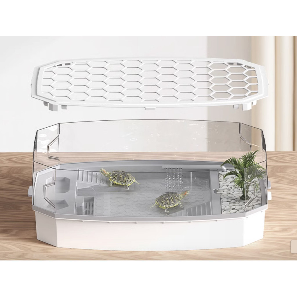 NX35 Turtle Tank Landscape Large turtle tank anti escape Aquarium bekas ...