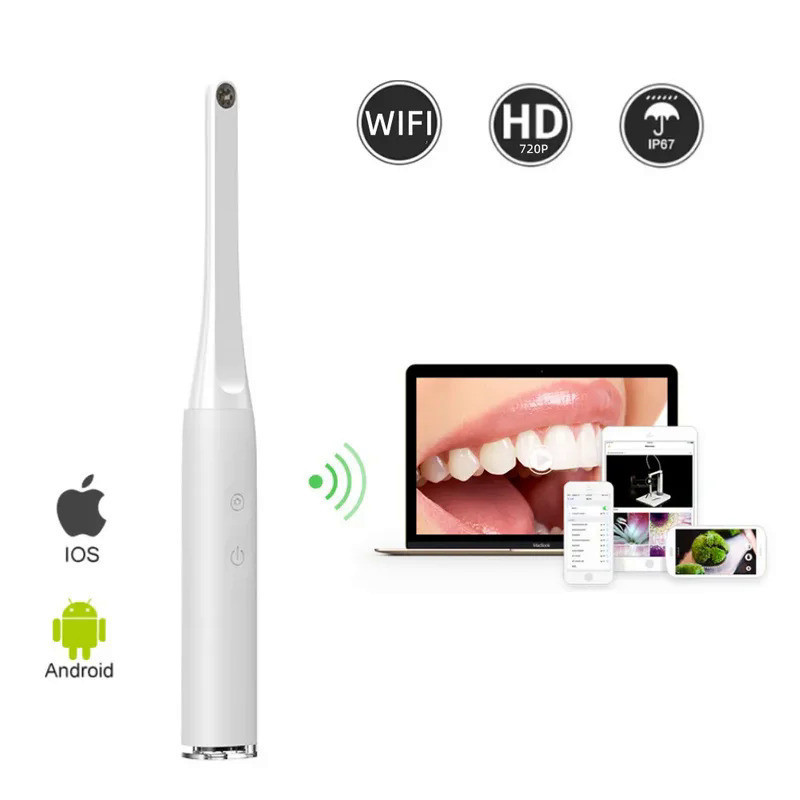 Wireless Visual Camera HD 1080P 2MP Oral Mirror with Light Teeth ...