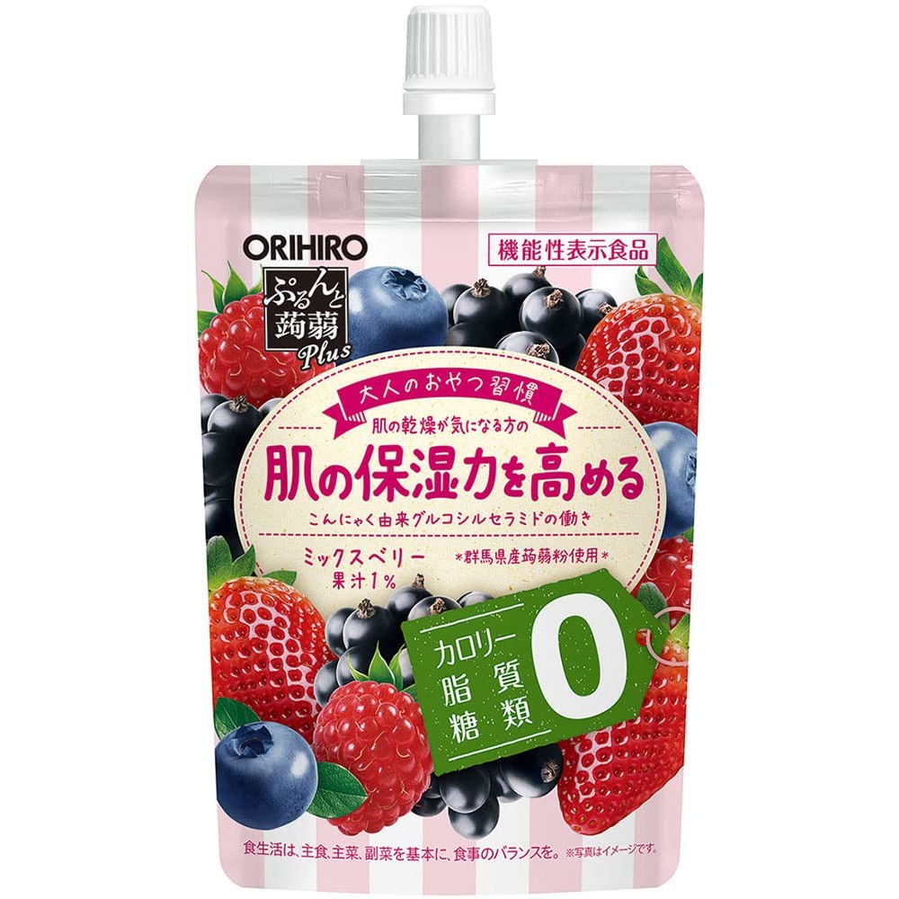 ORIHIRO Purunto Konjac Plus Mixed Berry Flavor 130g x 8 pieces Food ...