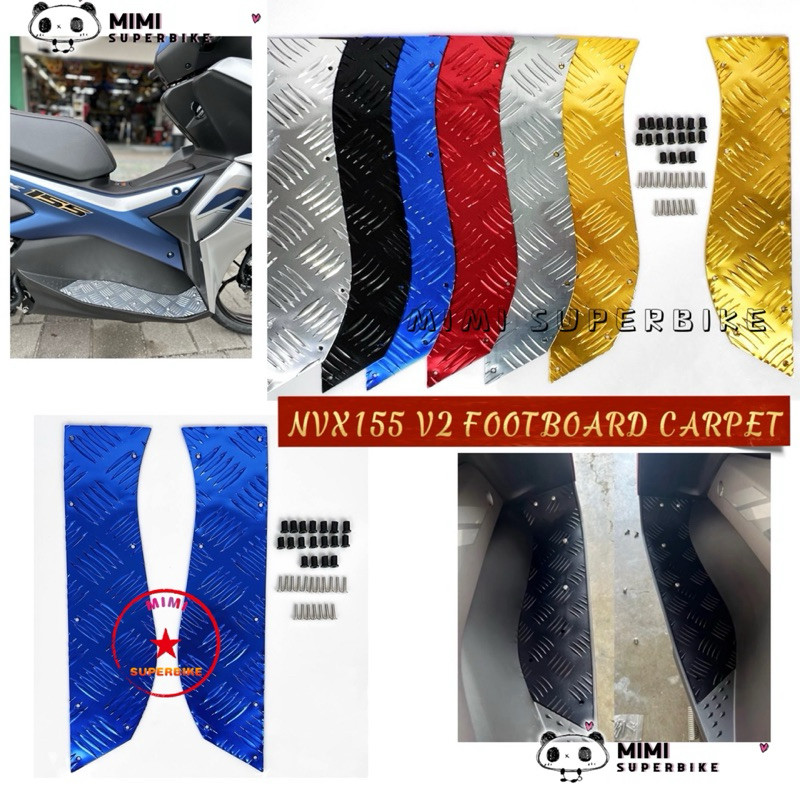 YAMAHA NVX155 V2 FLOOR PANEL KIRI KANAN FLOORPAD NVX 155 CARPET SIAP ...