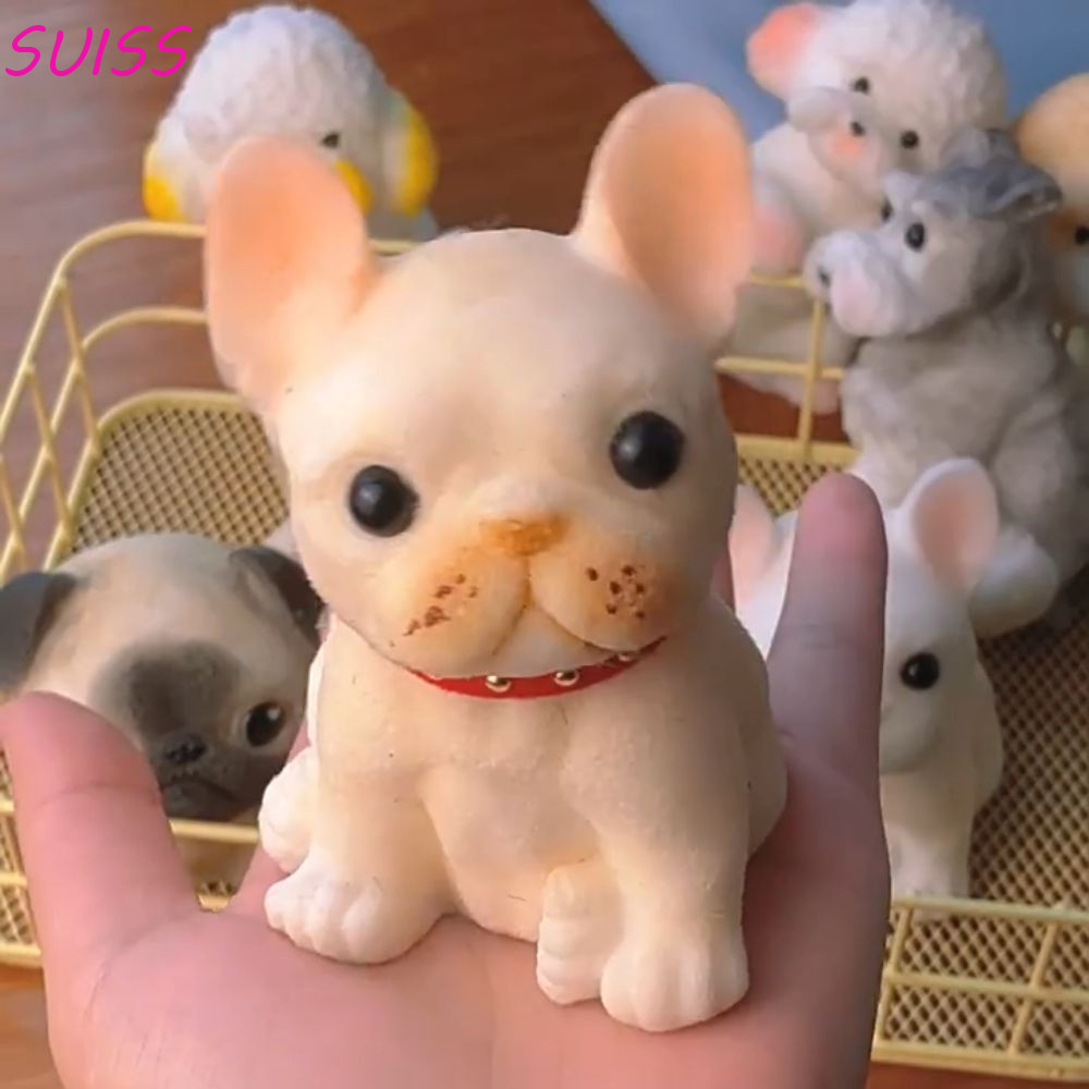 SUISS Simulation Dog Squeeze Toys, Colorful Animal Schnauzer Doll ...