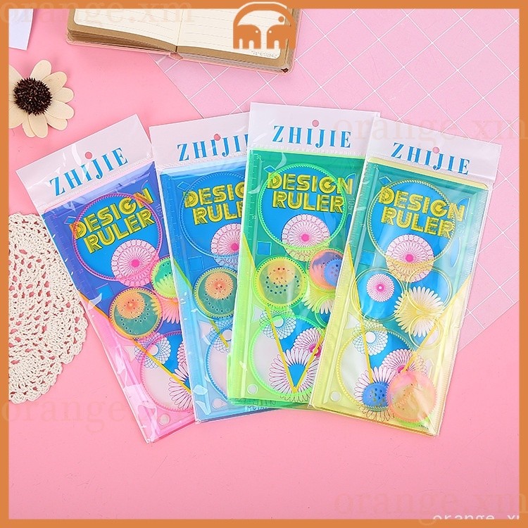 [ready stock] Magic Ruler Spirograph Set Kids Magic Drawing Ruler ...