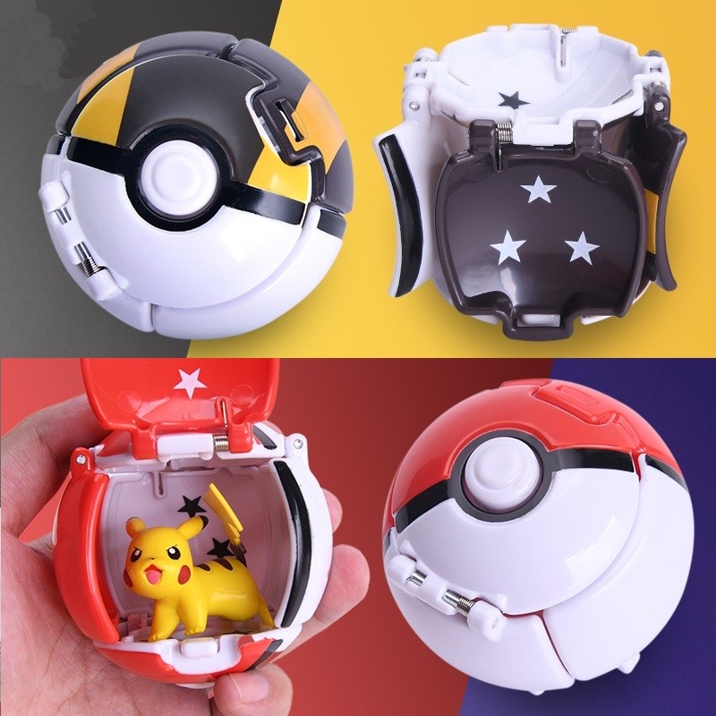 Pokeball Automatic Launcher Ball With Pokeball Pokemon Pikachu Surprise ...