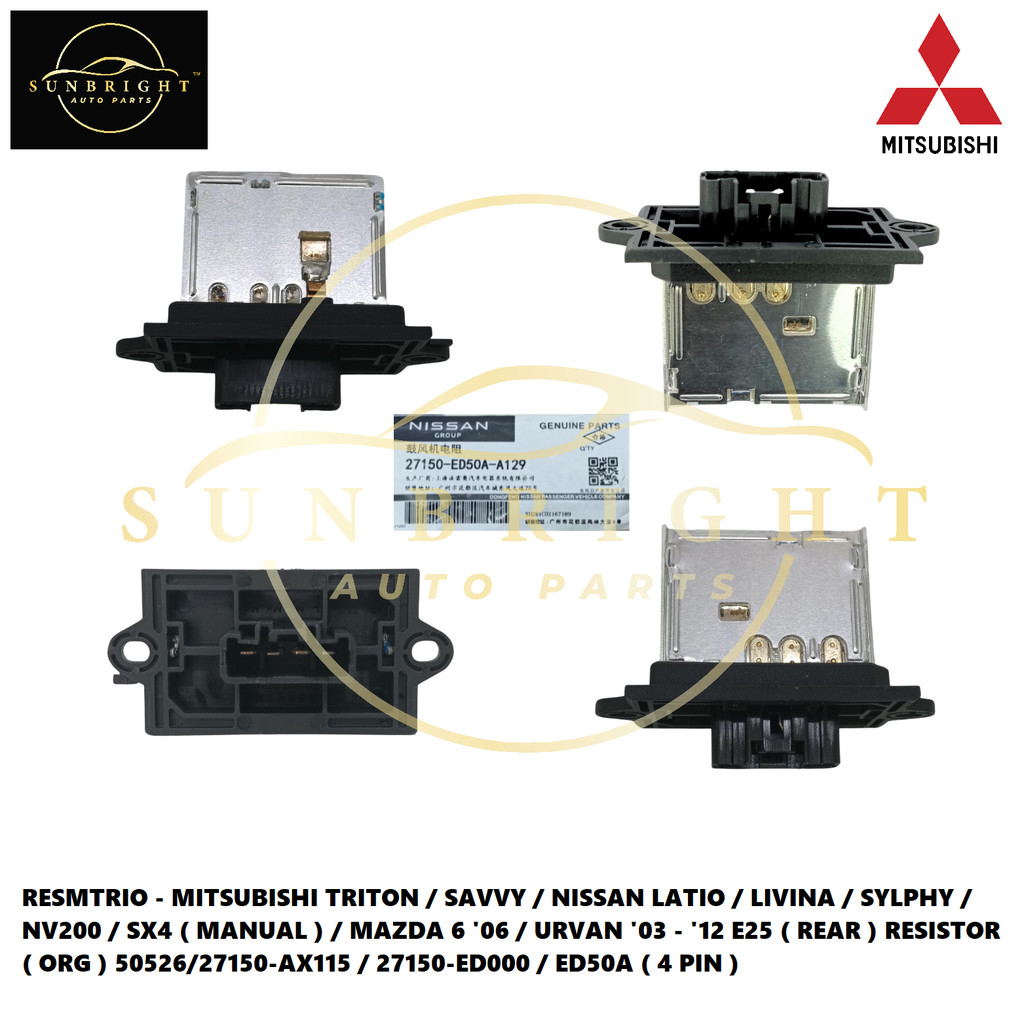 MITSUBISHI TRITON / SAVVY / NISSAN LATIO / LIVINA / SYLPHY / NV200 ...