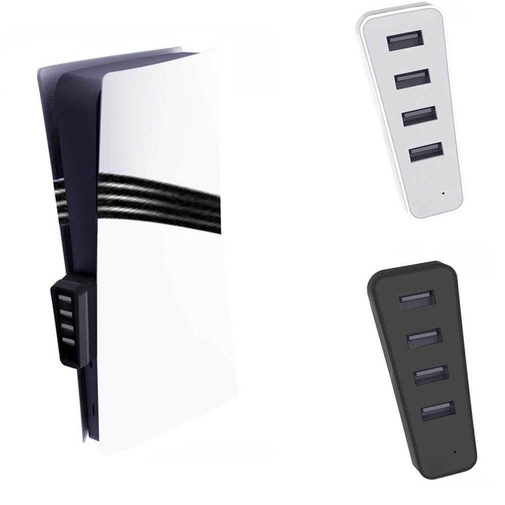 For PS5 Pro USB Hub Expansion Hub Charger Splitter Adapter with 4 USB 2 ...